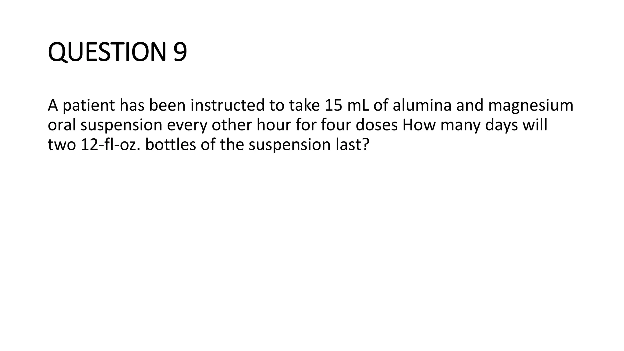 DOSE CALCULATIONS /PTCB/NAPLEX /PC EXAMS PREPARATION | PPT
