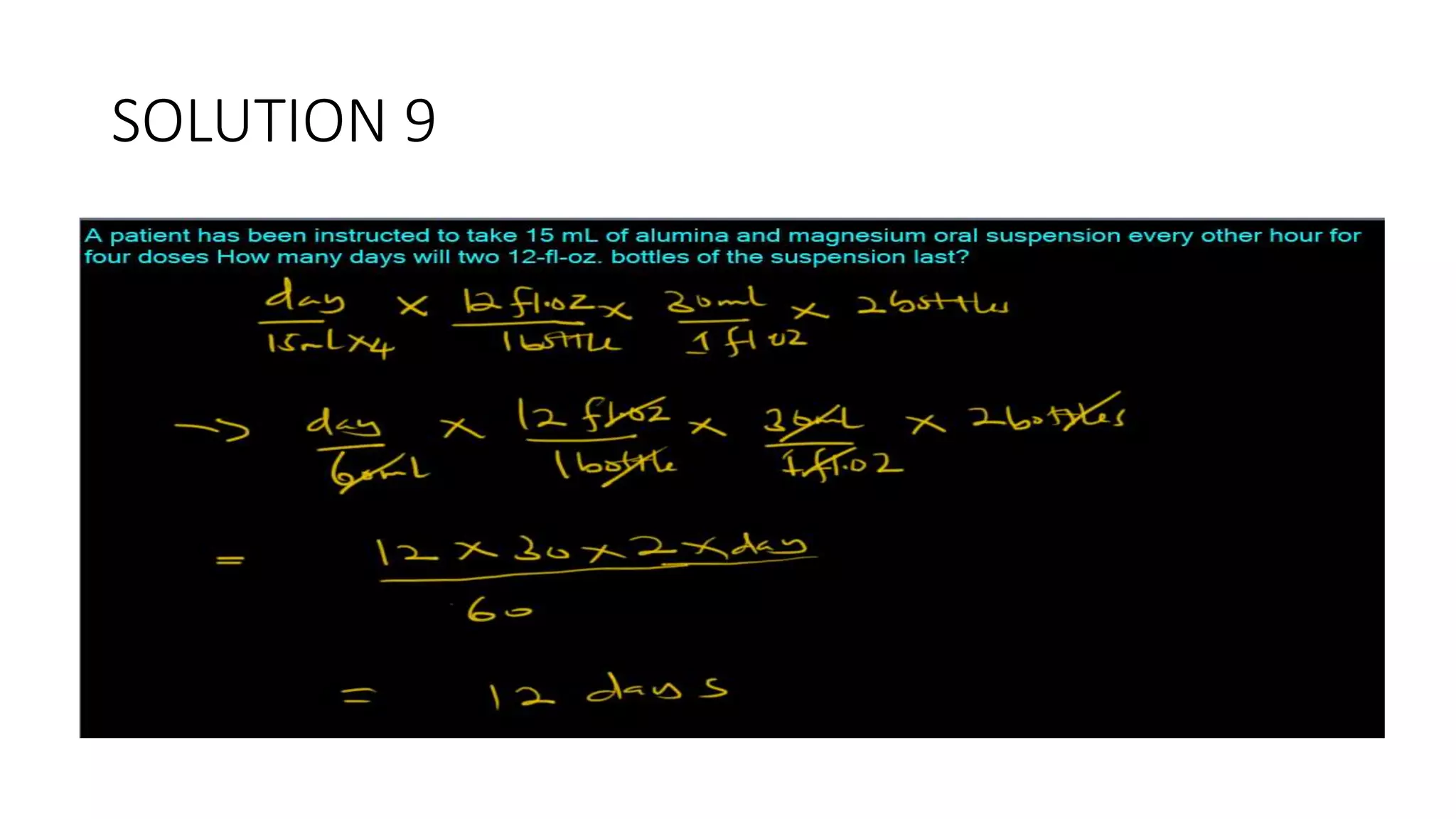DOSE CALCULATIONS /PTCB/NAPLEX /PC EXAMS PREPARATION | PPT