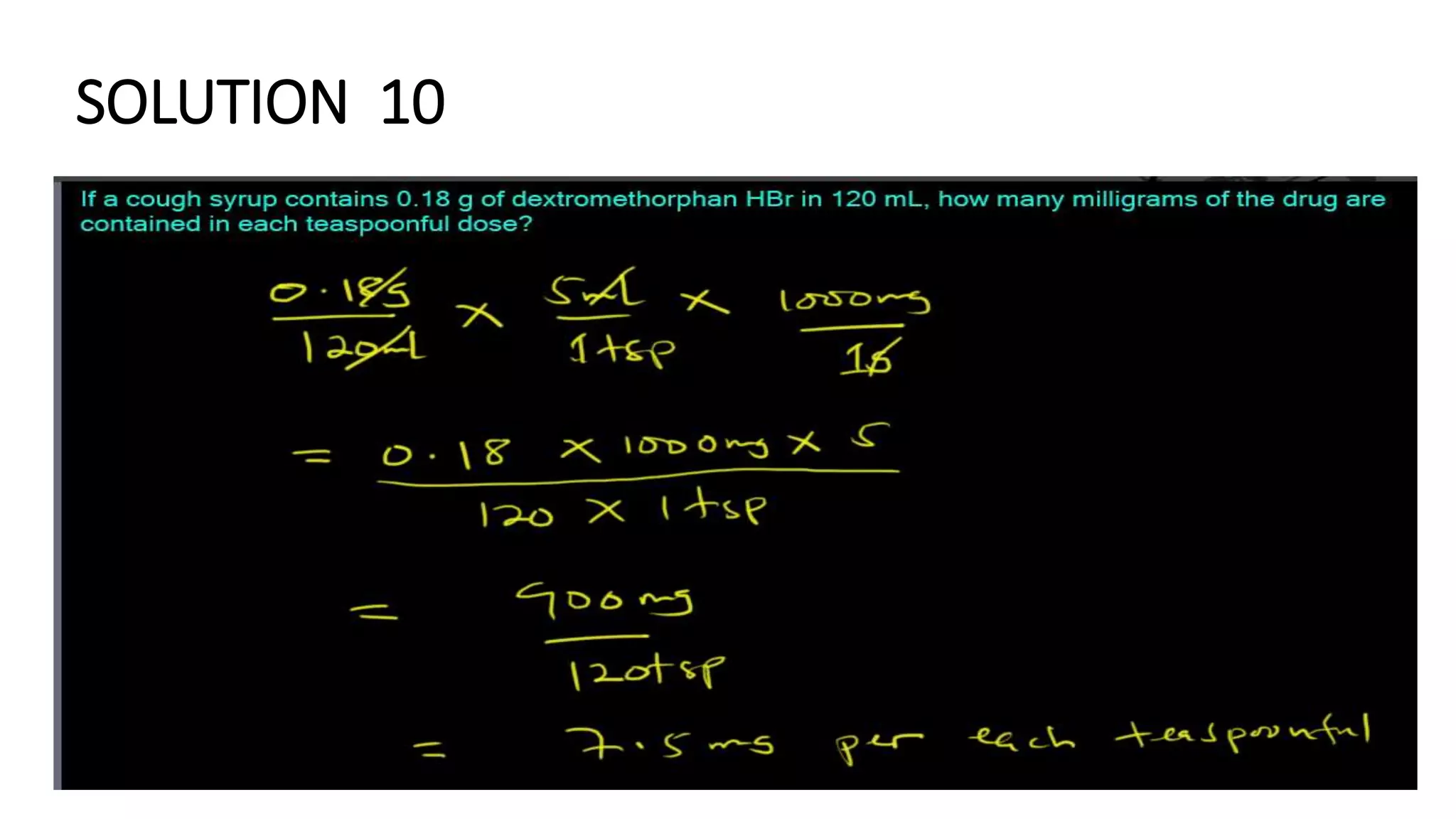 DOSE CALCULATIONS /PTCB/NAPLEX /PC EXAMS PREPARATION | PPT