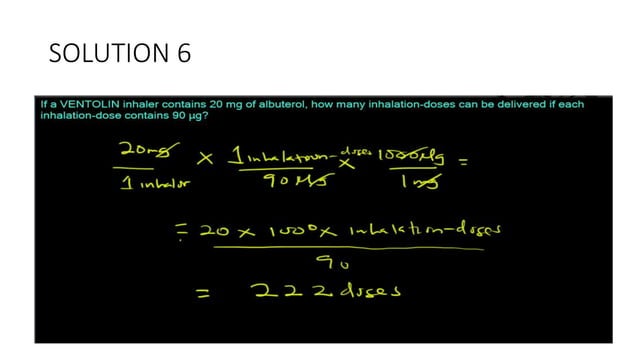 DOSE CALCULATIONS /PTCB/NAPLEX /PC EXAMS PREPARATION | PPT
