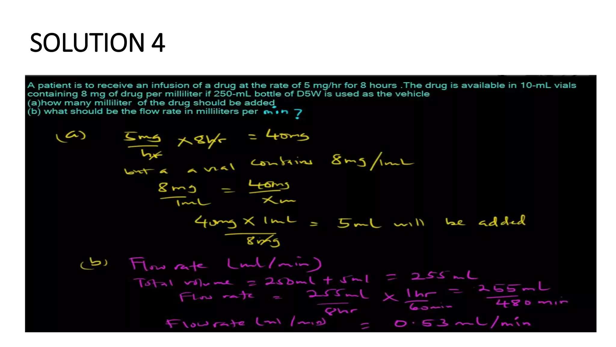 IV INFUSION SOLVED QUESTIONS | PDF