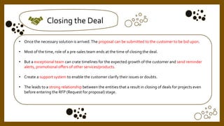 Pre sales preparation | PPTX | Sales | Business