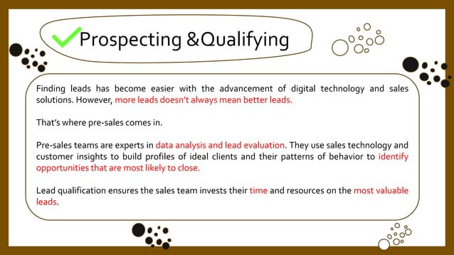 Pre sales preparation | PPTX | Sales | Business