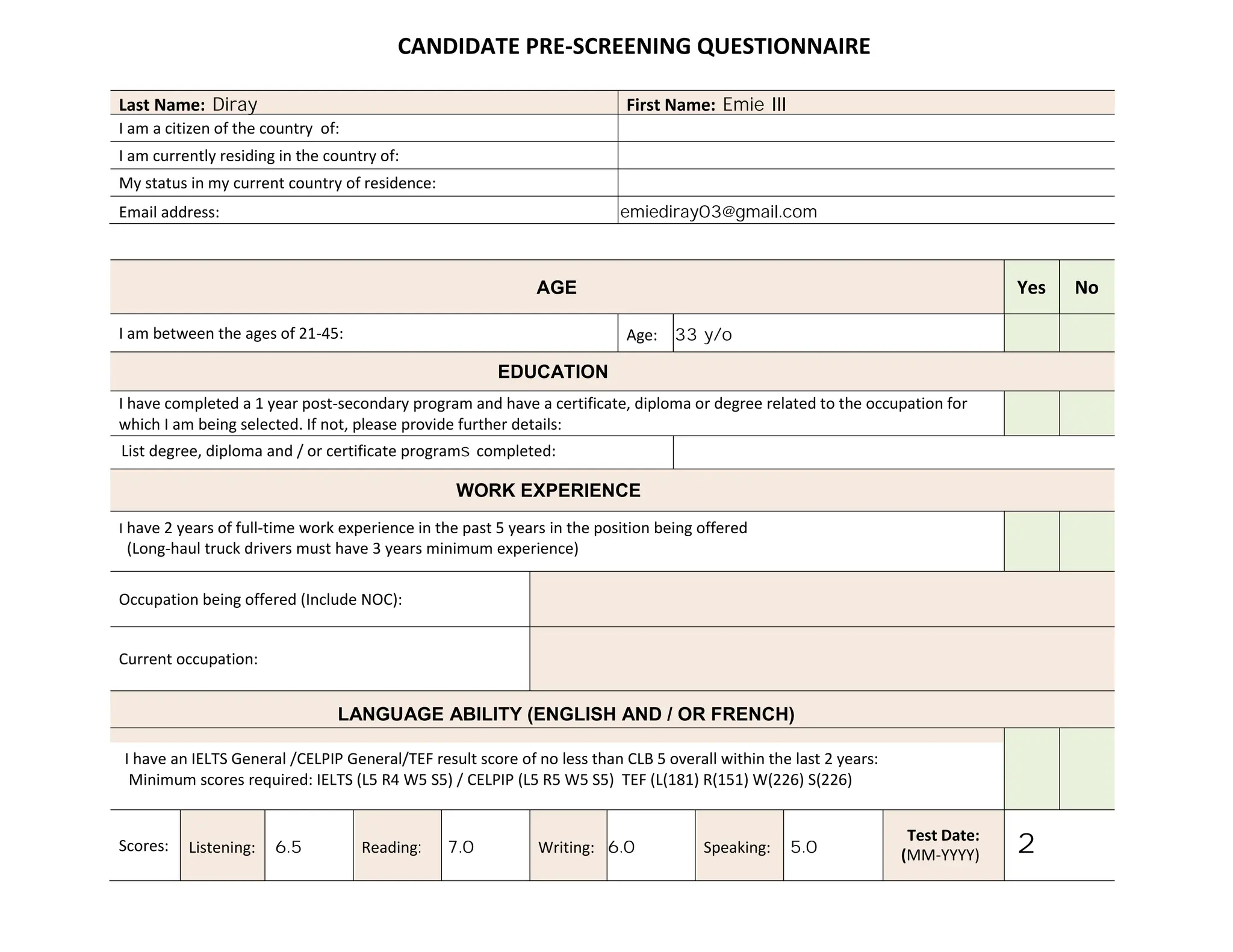 Pre-Screening-Candidate-Butchergoingto manitobapdf | PPT