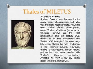 Pre socratic | PPTX