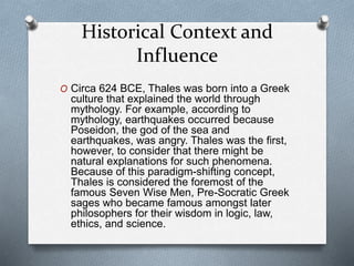 Pre socratic | PPTX