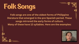 PRE- SPANISH COLONIAL PERIOD PHIL_LITERATURE | PDF
