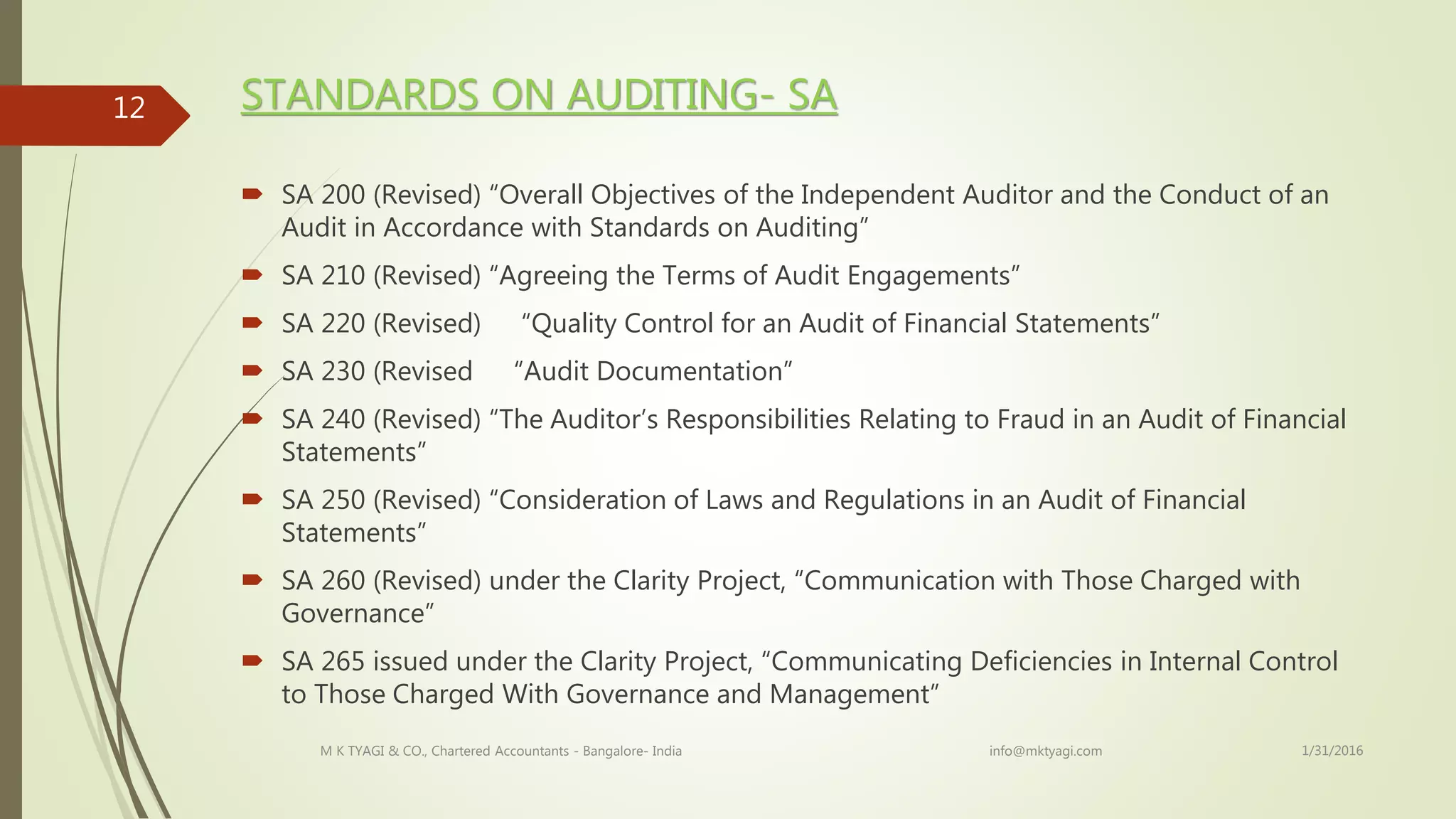 Pre statutory audit - checklist | PPTX
