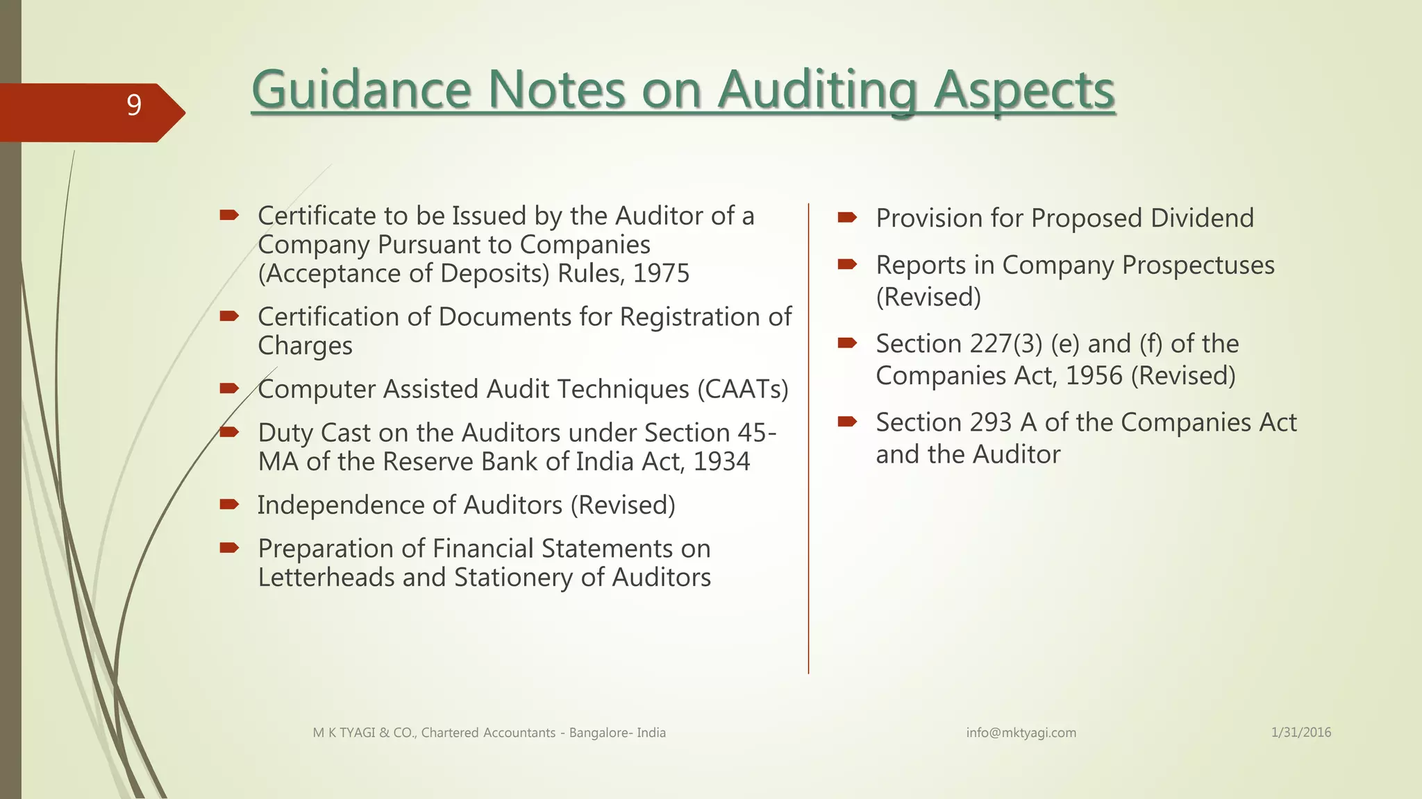 Pre statutory audit - checklist | PPTX