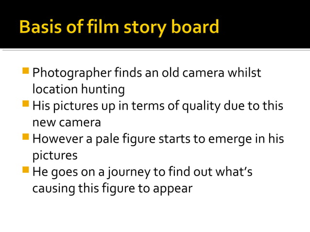 Pre storyboard plan | PPT