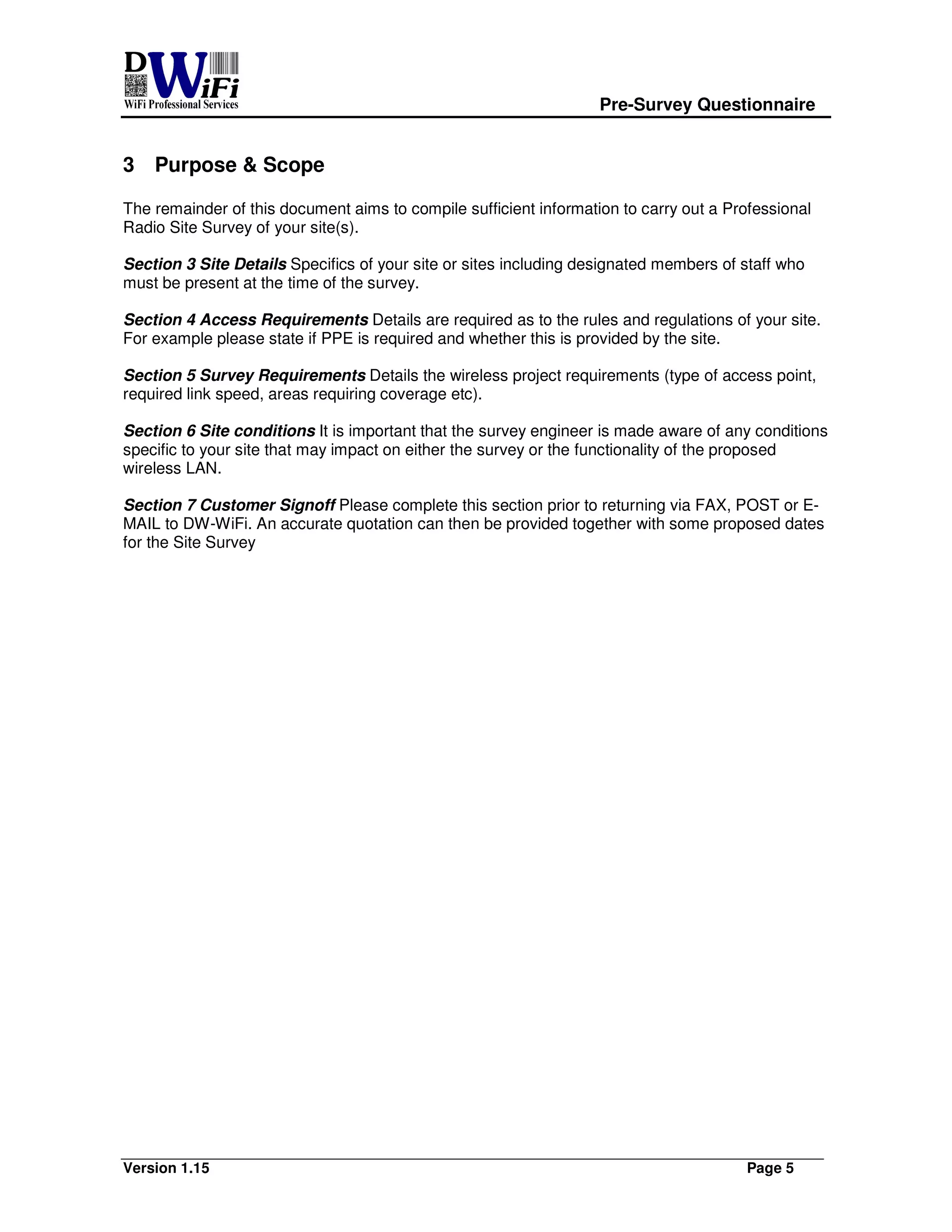Pre survey-questionnaire | PDF