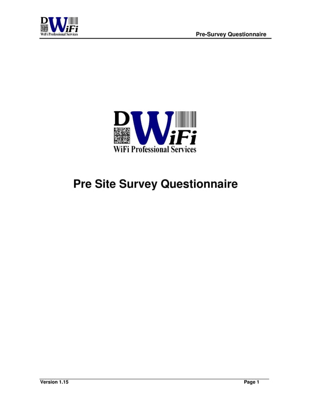 Pre survey-questionnaire | PDF