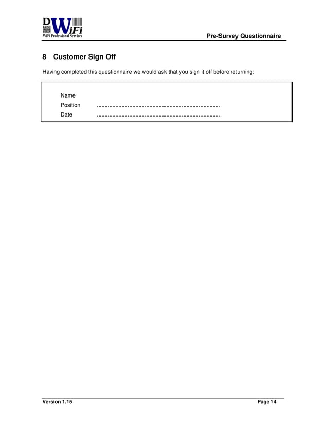 Pre survey-questionnaire | PDF