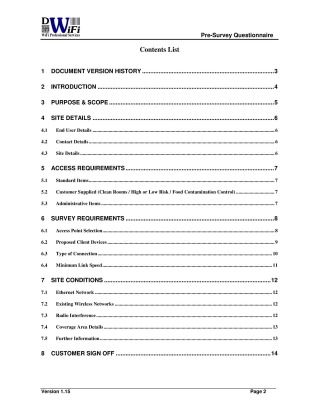 Pre survey-questionnaire | PDF