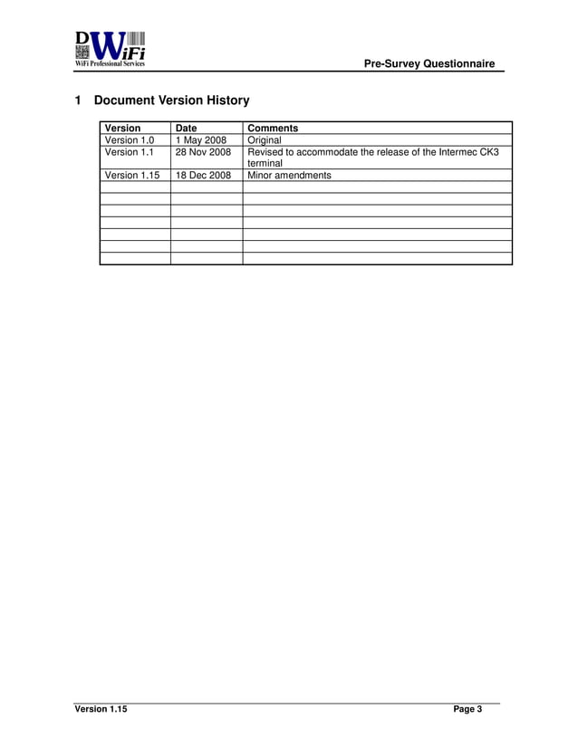 Pre survey-questionnaire | PDF