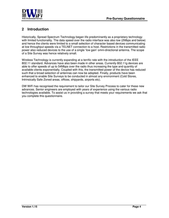 Pre survey-questionnaire | PDF