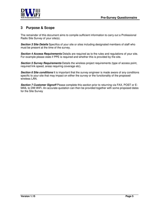 Pre survey-questionnaire | PDF