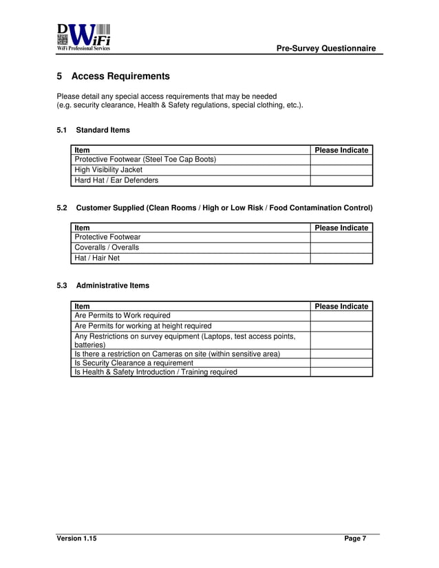 Pre survey-questionnaire | PDF