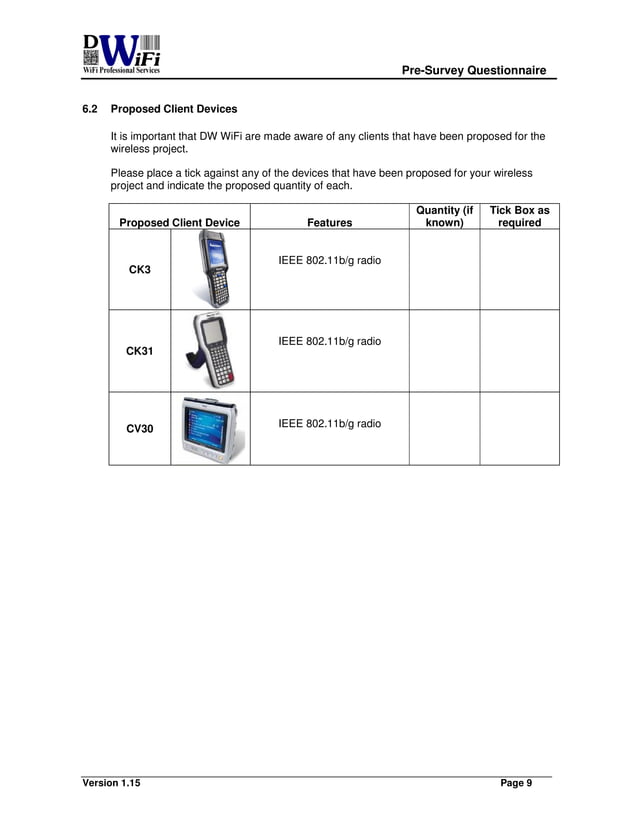 Pre survey-questionnaire | PDF