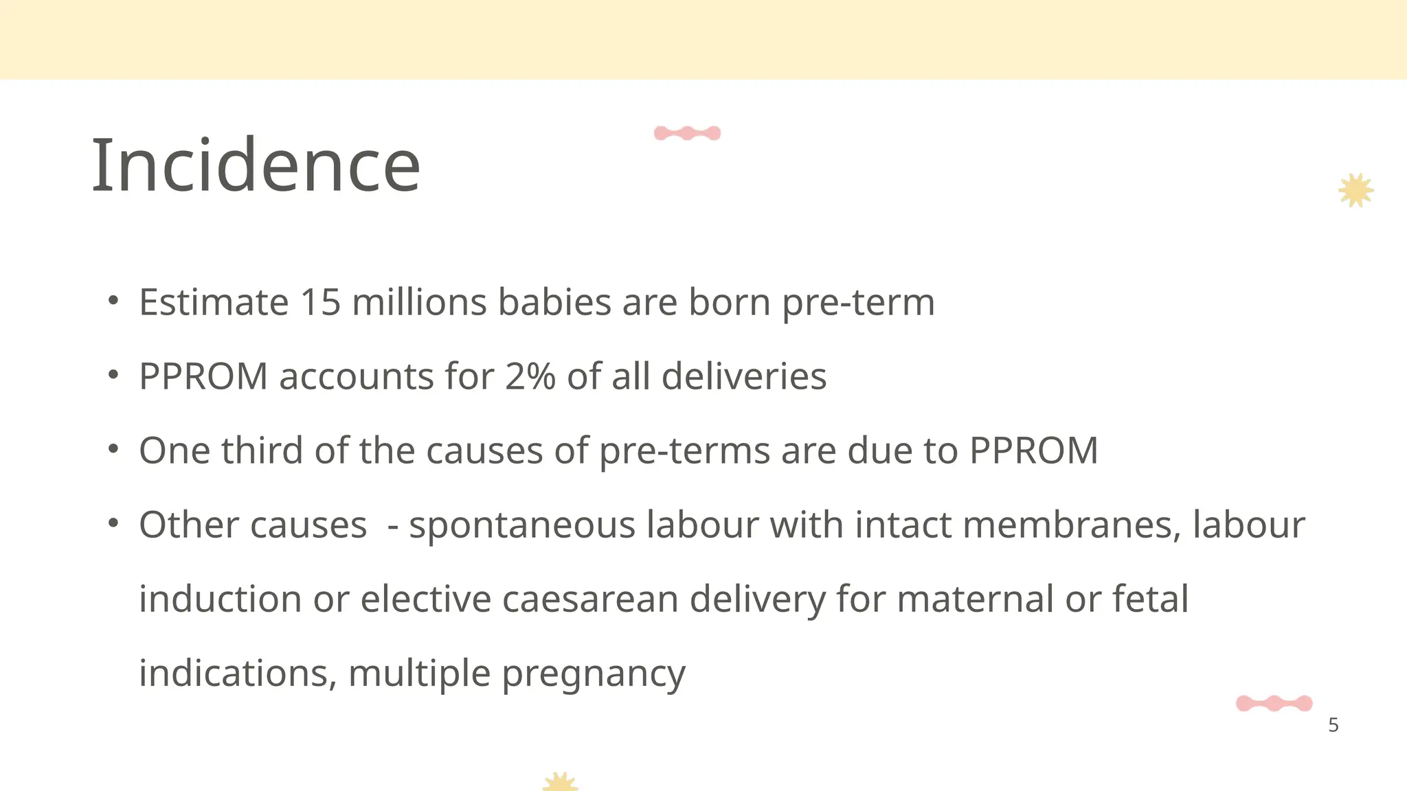 Pre-Term Labour and PPROM Risk Factors, Incidence, Pathophyisology ...