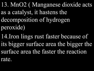 Chemical reaction (Pre test) | PPTX