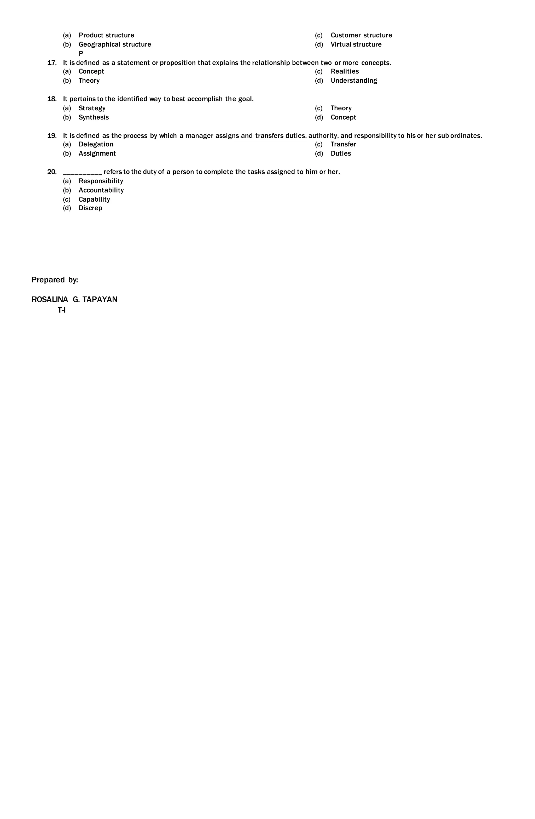Pre test-organization-and-management | DOCX
