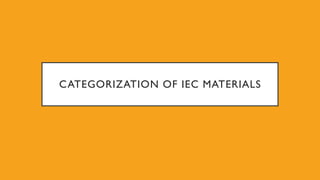 Pre-testing and Evaluation of IEC Materials.pptx