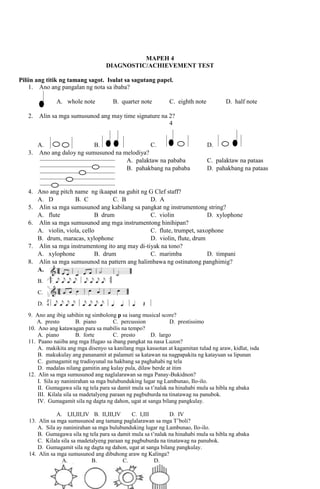 PRE-TEST_MAPEH 4.docxVVB B B B B B B BB B | PDF