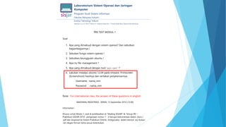 Pre-test modul1 sistem operasi | PPT