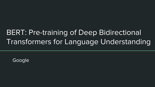 Pre trained language model | PPTX