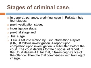 Pre trial proceedings in criminal case by ghulam hamid | PPTX