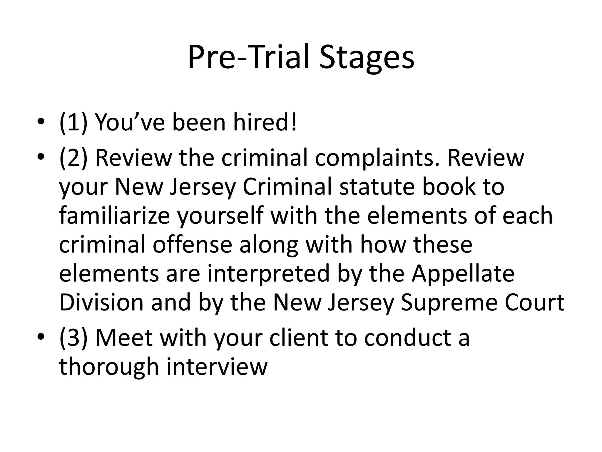 Pre Trial Stages | PPTX