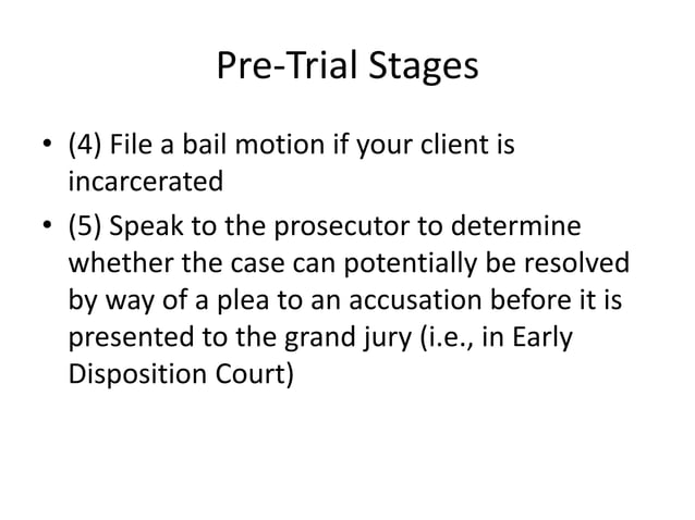 Pre Trial Stages | PPTX | Law