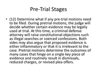 Pre Trial Stages | PPTX