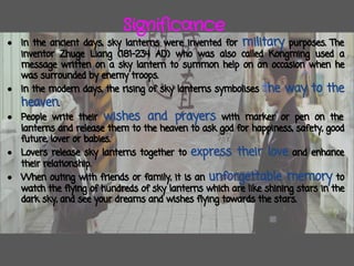 Pre trip task sky lanterns