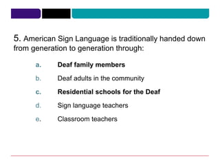Pre-Unit Deaf Awareness (With Quiz) | PPTX
