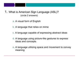 Pre-Unit Deaf Awareness (With Quiz) | PPTX