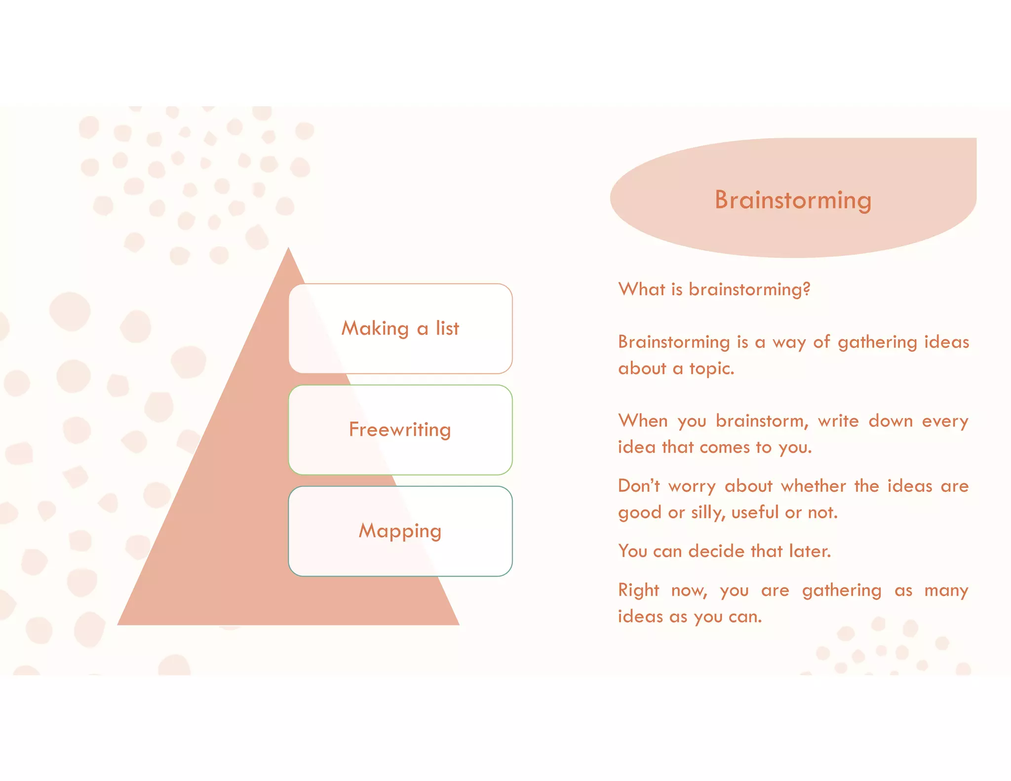 Pre-writing: Getting Ready to Write | PDF