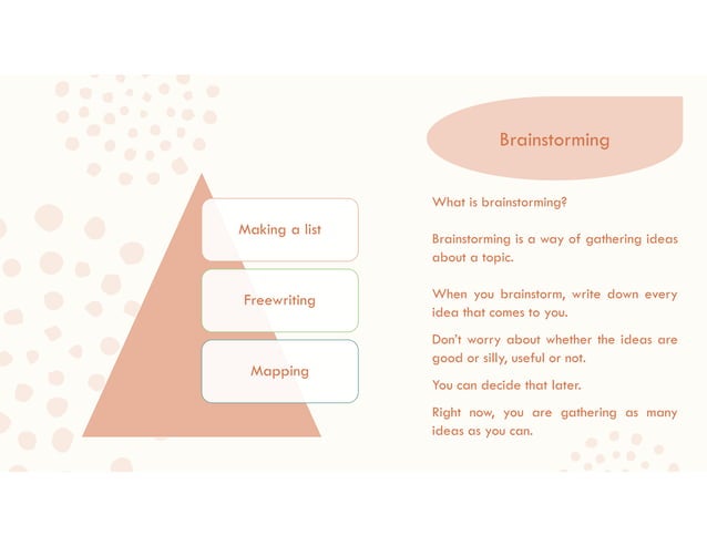Pre-writing: Getting Ready to Write | PDF