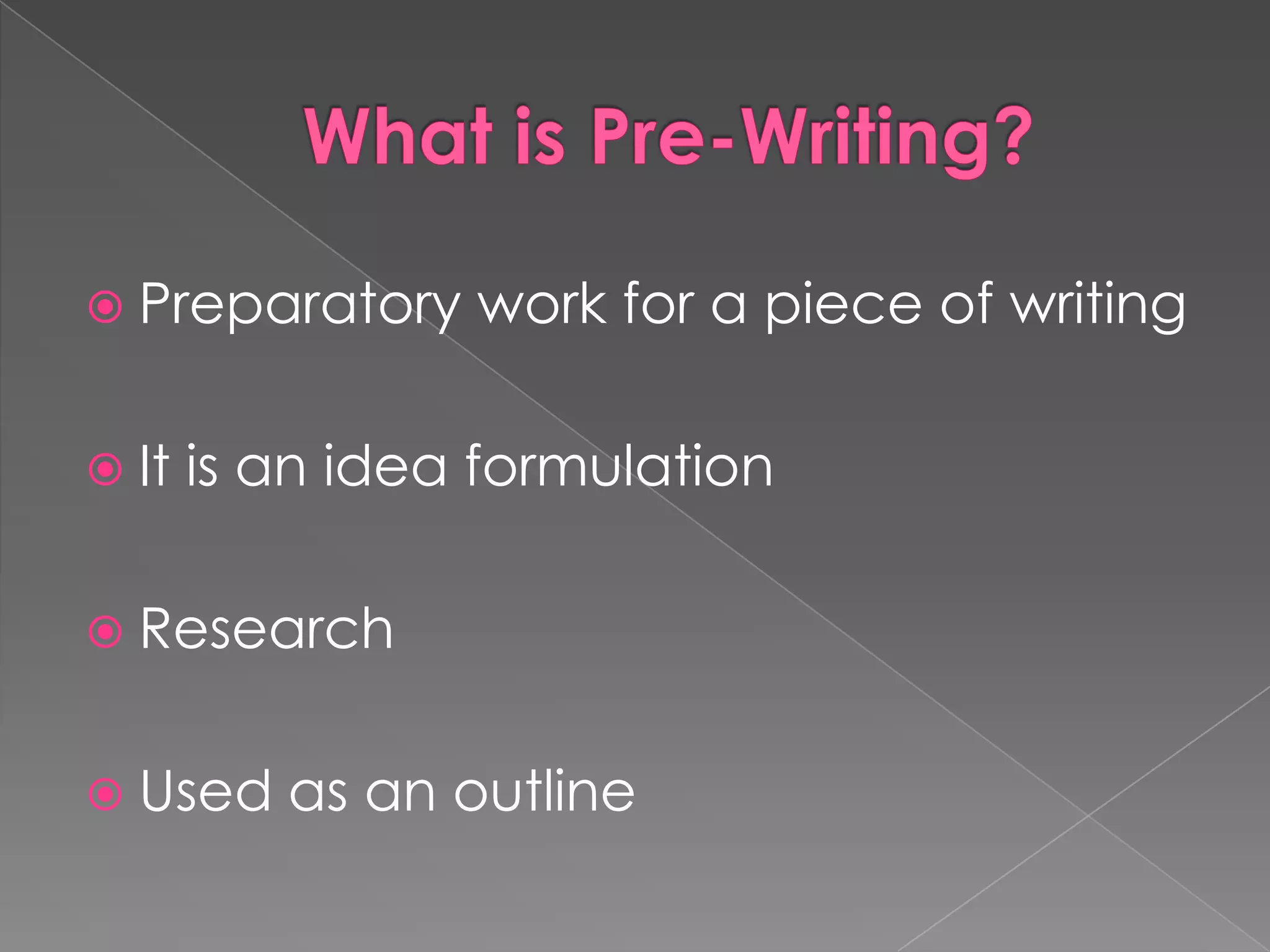 Pre writing strategies | PPTX