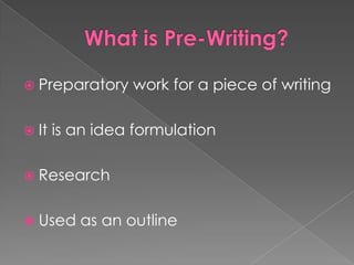 Pre writing strategies | PPTX