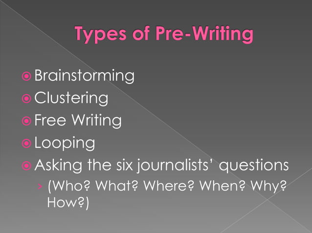 Pre writing strategies | PPTX