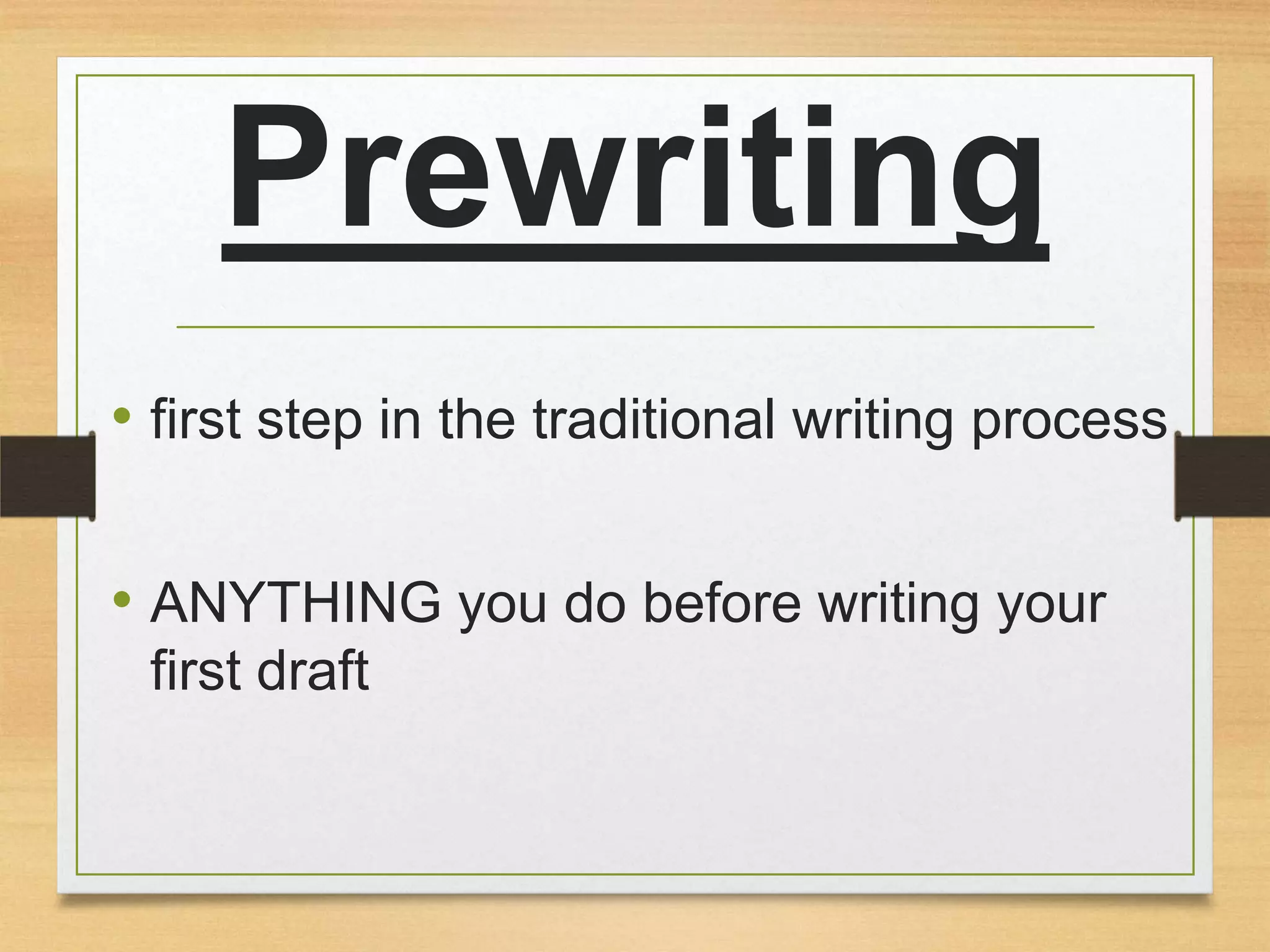 Pre writing strategies | PPTX