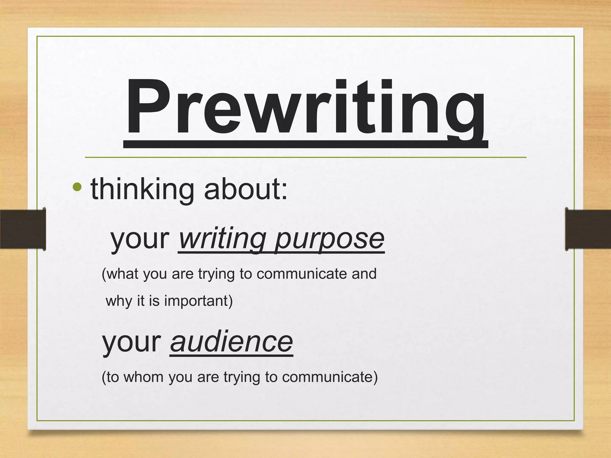 Pre writing strategies | PPTX