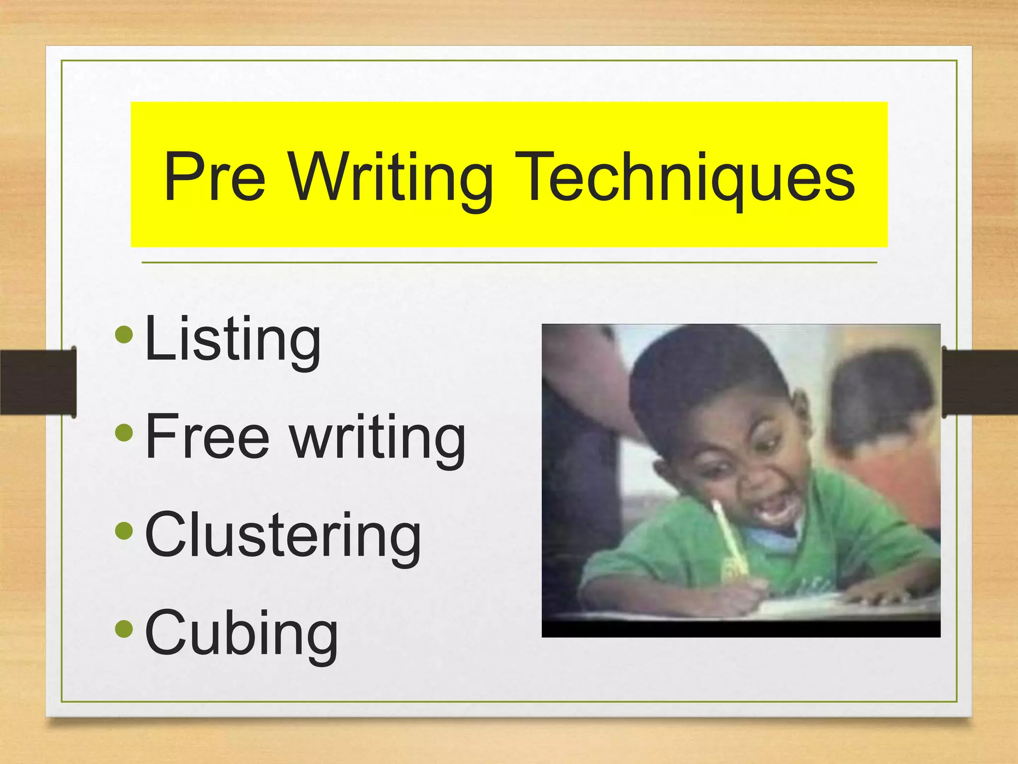 Pre writing strategies | PPTX