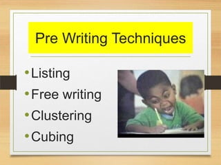 Pre writing strategies | PPTX
