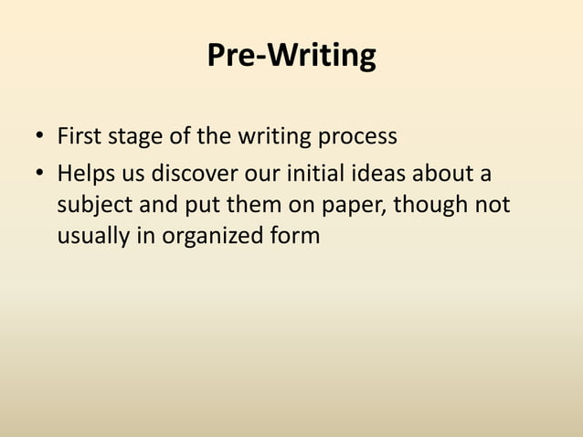 Pre-Writing Strategies | PPTX | Science