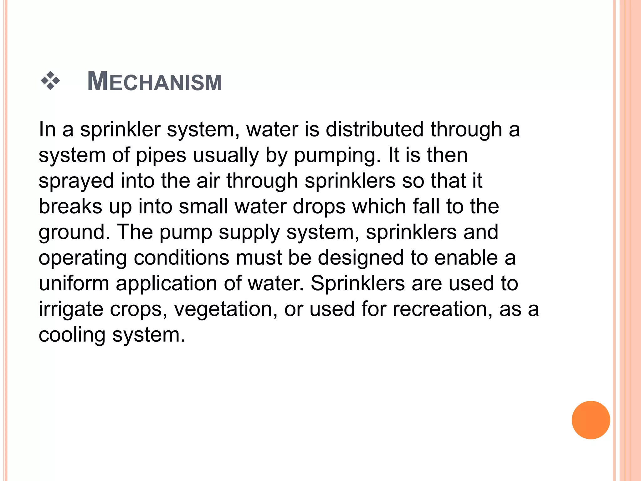 Sprinkler irrigation system | PPTX