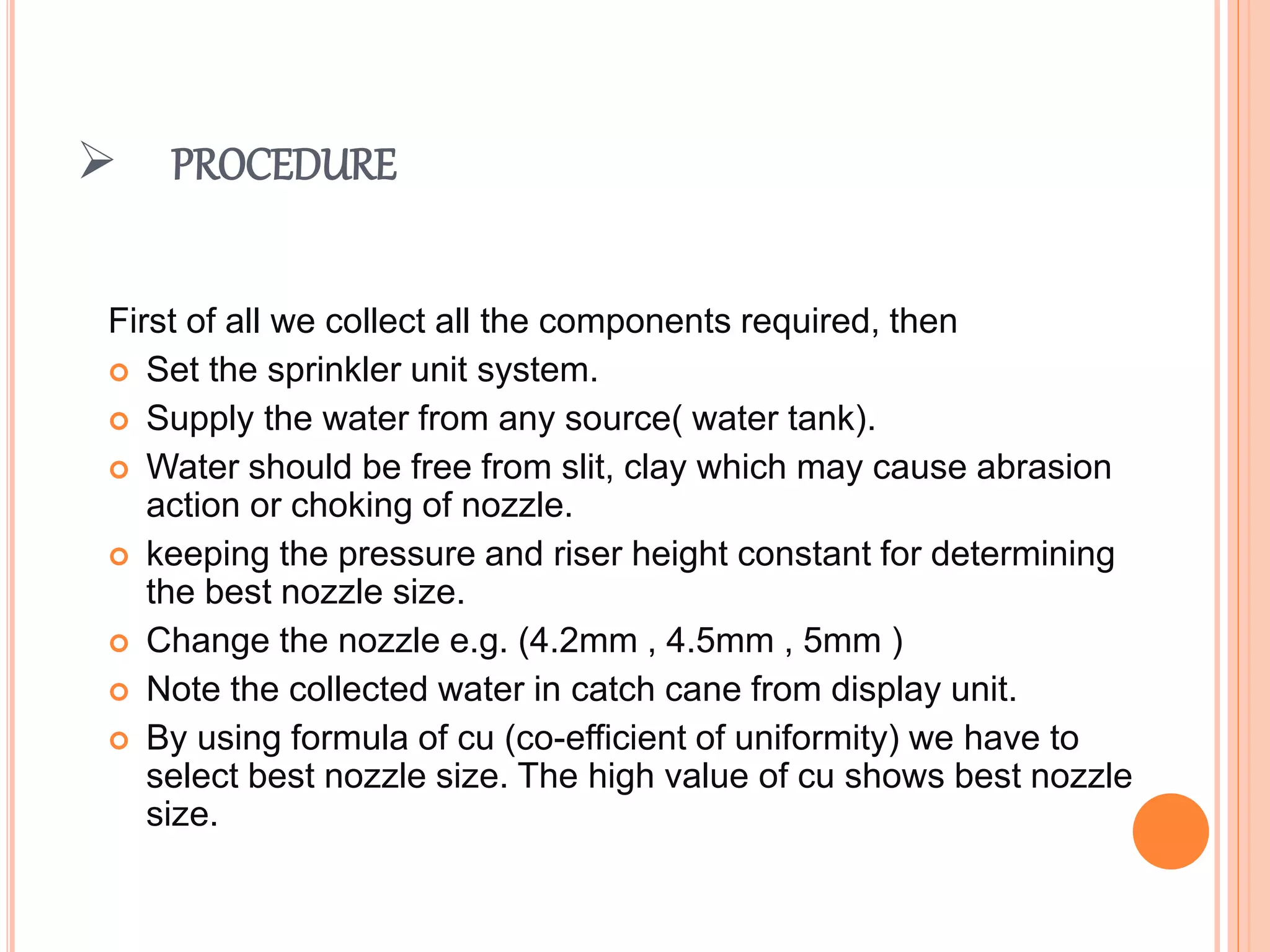 Sprinkler irrigation system | PPTX