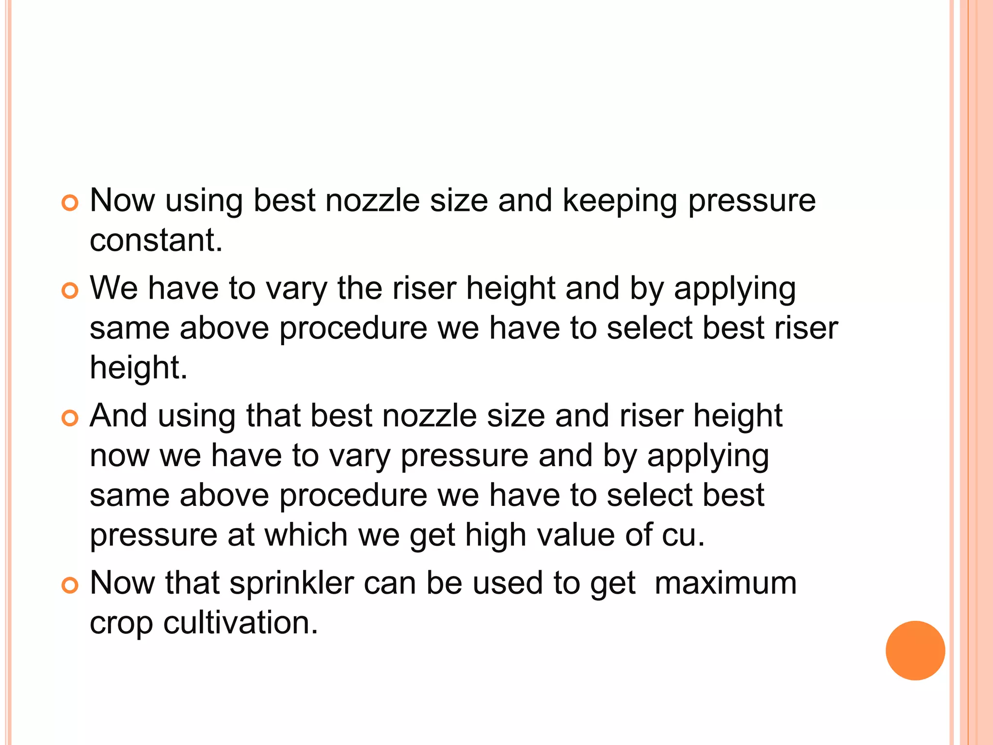 Sprinkler irrigation system | PPTX